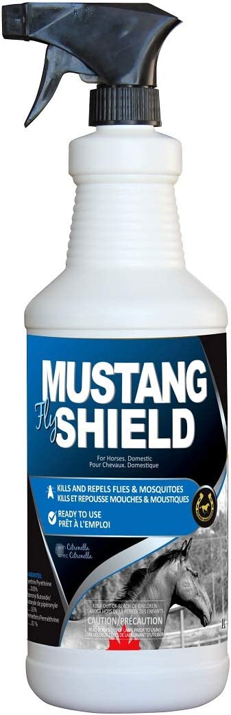 GOLDEN HORSESHOE MUSTANG FLY SHIELD - 1 L WITH SPRAYER – Kootenay Tack